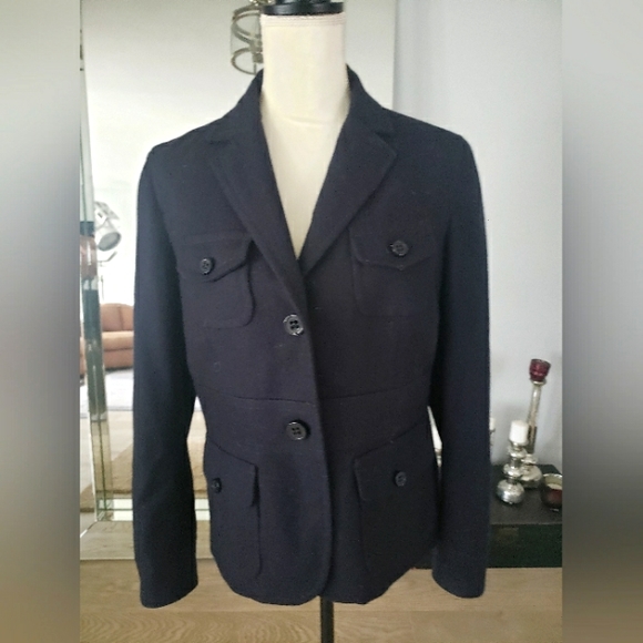 Patrick gerard | Jackets & Coats | Patrick Gerard Womens Navy Wool Short Blazer Size T44 Vtg ...